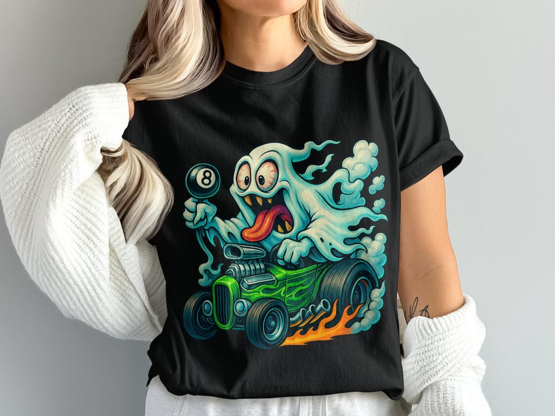 Ghost Racer PNG Digital, Wacky Racing Digital Art, Halloween Derby Car ...