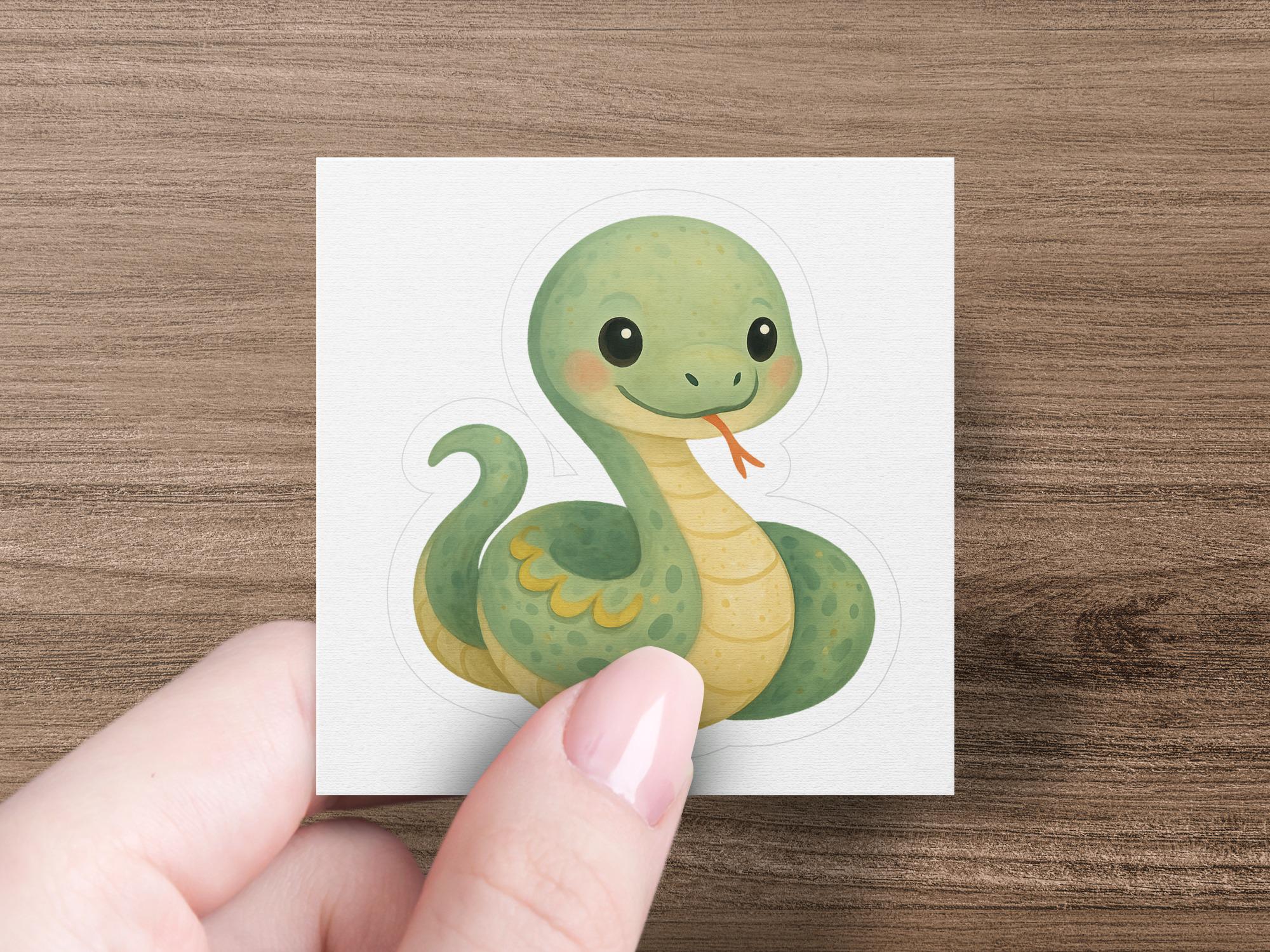 Cute Snake Digital PNG Download, Watercolor Reptile Clipart, Nursery ...