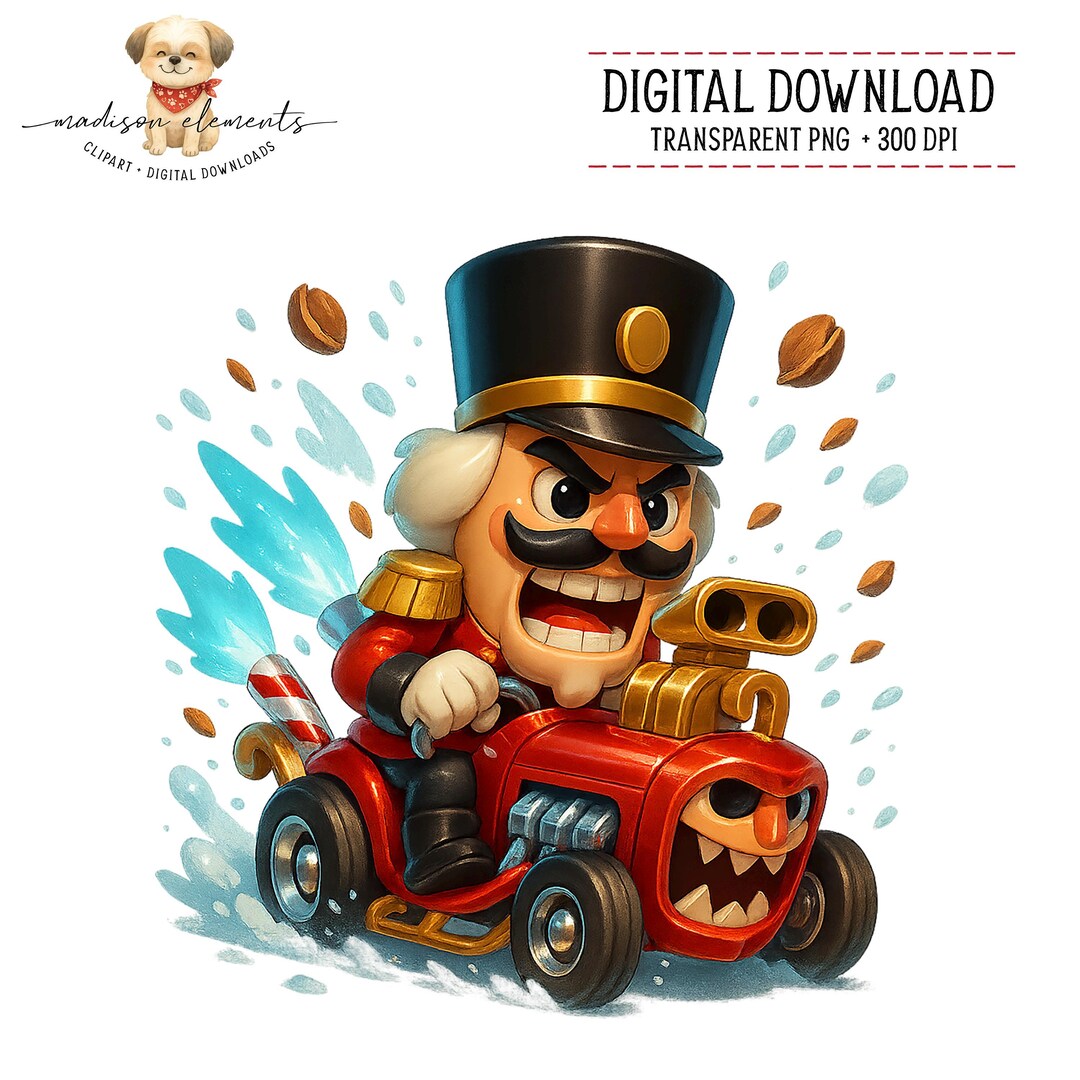 Nutcracker Racing Digital Download, Nutcracker PNG Clipart, Cartoon ...