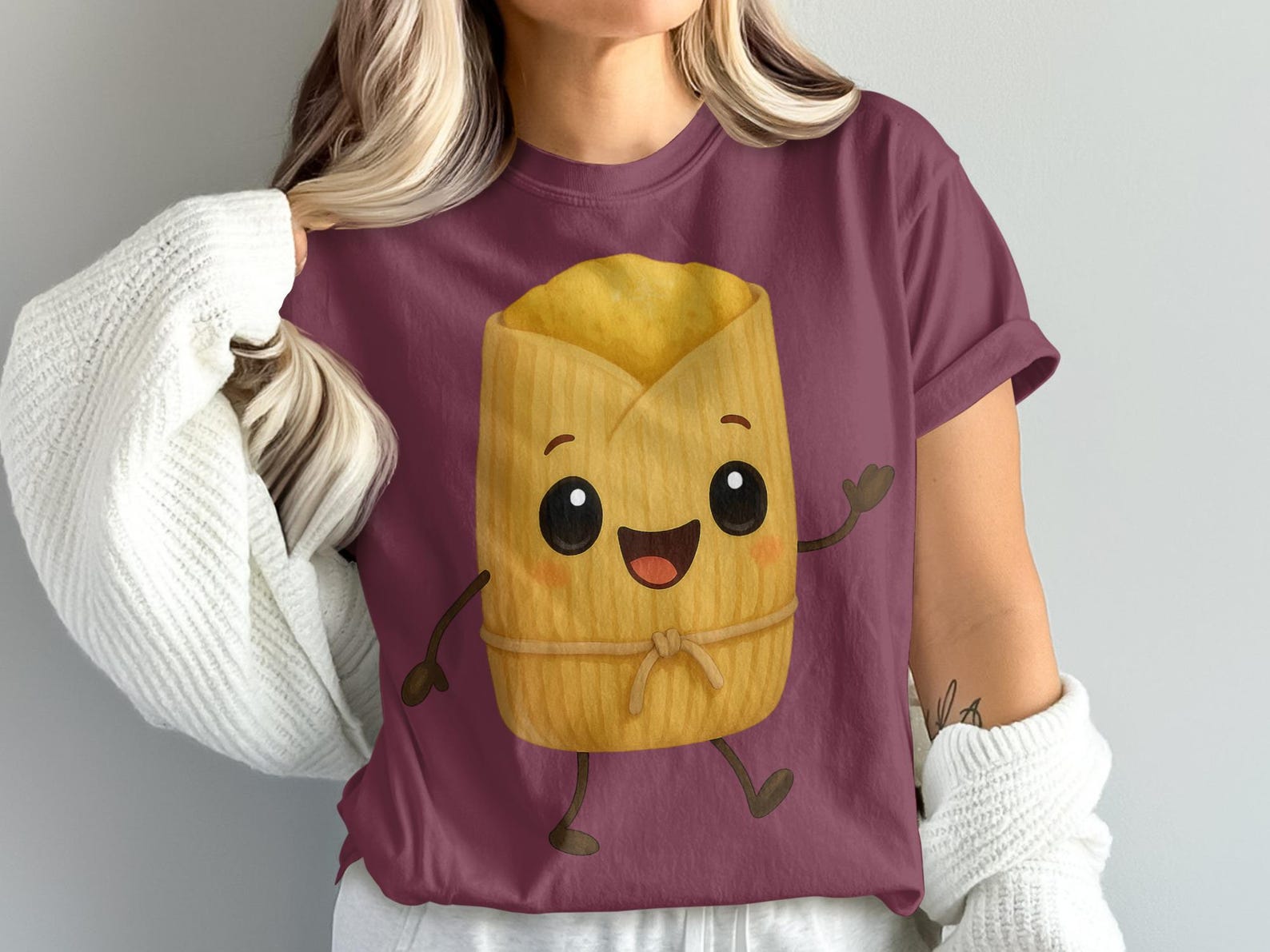 Tamale Digital PNG, Cute Food Illustration, Cartoon Tamale Art, Mexican ...