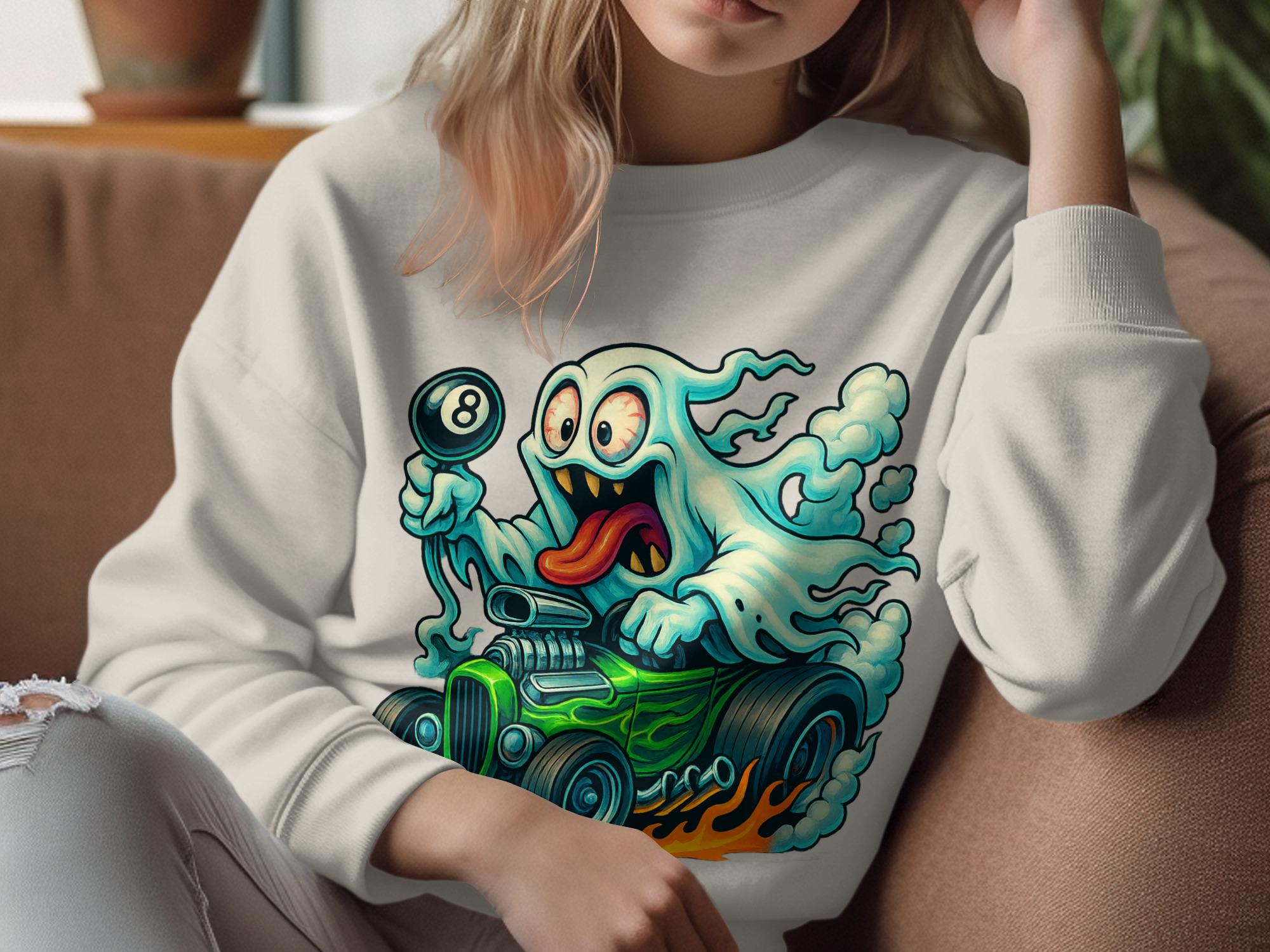 Ghost Racer PNG Digital, Wacky Racing Digital Art, Halloween Derby Car ...