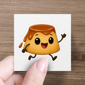 Cute Flan Digital PNG, Smiling Dessert, Kawaii Food Art, Mexican ...
