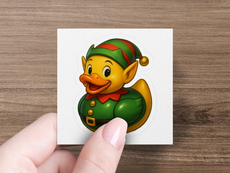 Elf Rubber Duck PNG Digital Art, Funny Christmas Duckling Graphic ...