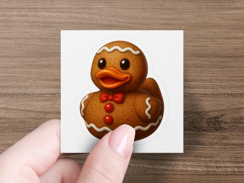 Gingerbread Rubber Duck PNG Digital, Holiday Art, Christmas Decor, Cute ...
