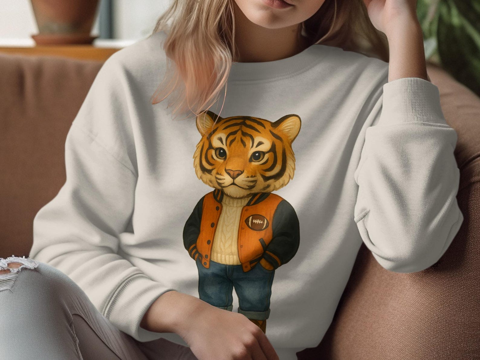 Tiger Mascot Digital PNG, High School Letterman Jacket Art, College ...