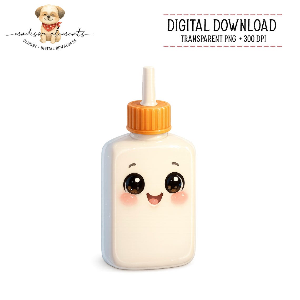 Digital Cute Correction Fluid, Kawaii Bottle PNG Download, Craft Clip ...