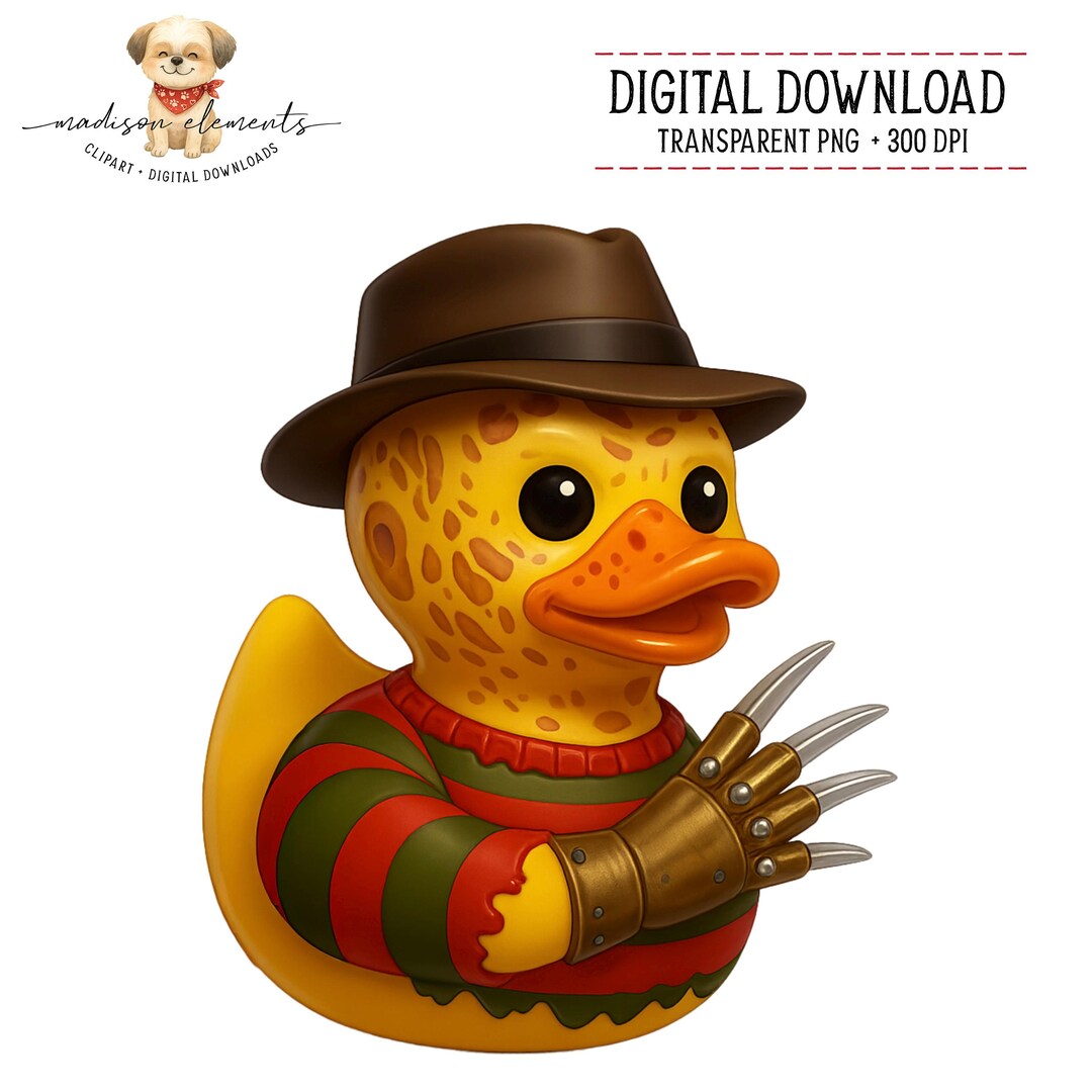 Nightmare Killer Rubber Duck PNG Download, Horror Movie Yellow Rubber ...