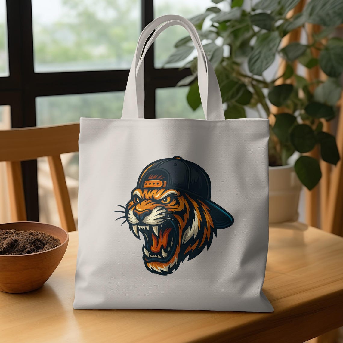 Roaring Tiger Mascot Digital PNG Download, Angry Tiger With Backwards ...