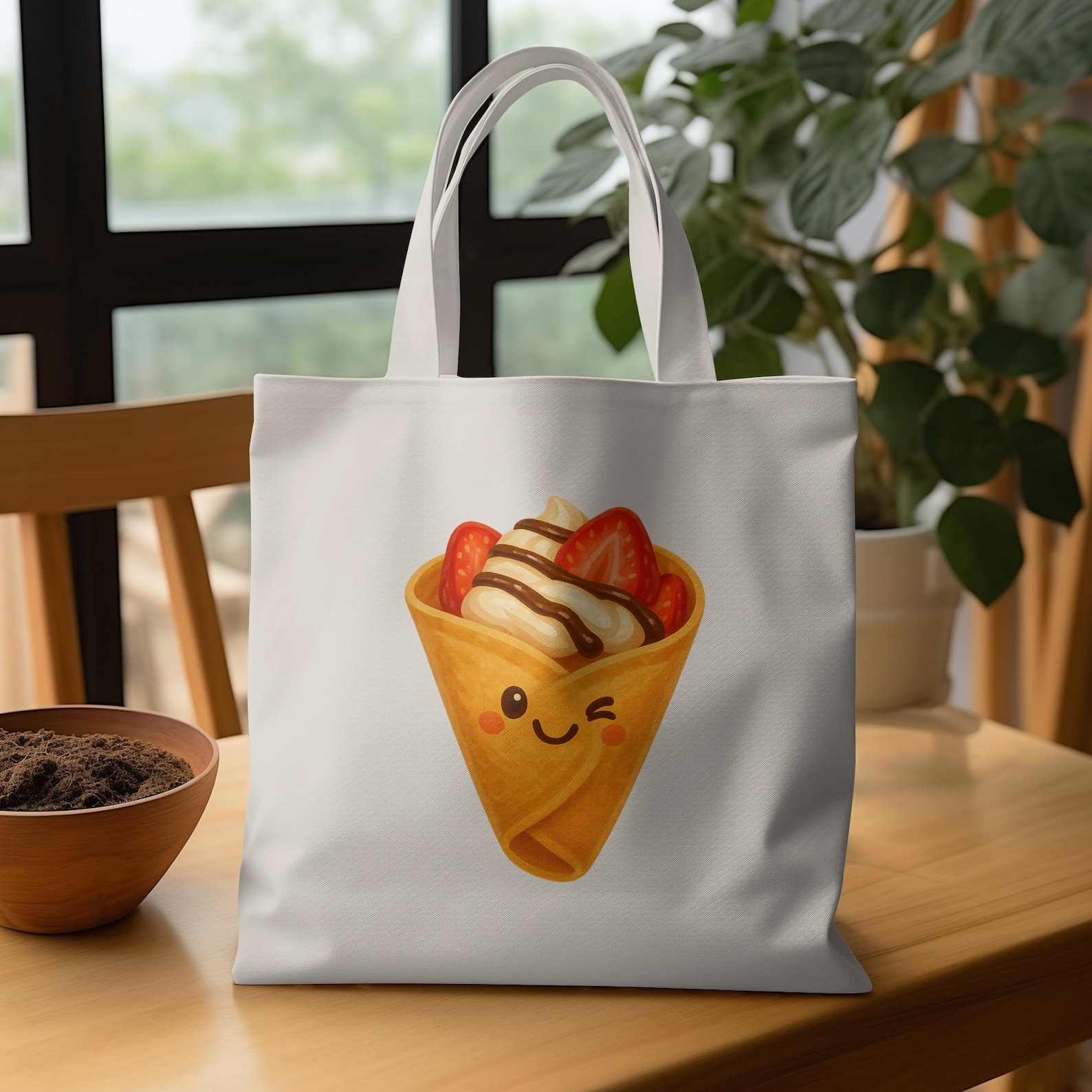 Cute Crepe Digital PNG, Food Illustration, Kawaii Dessert Art ...