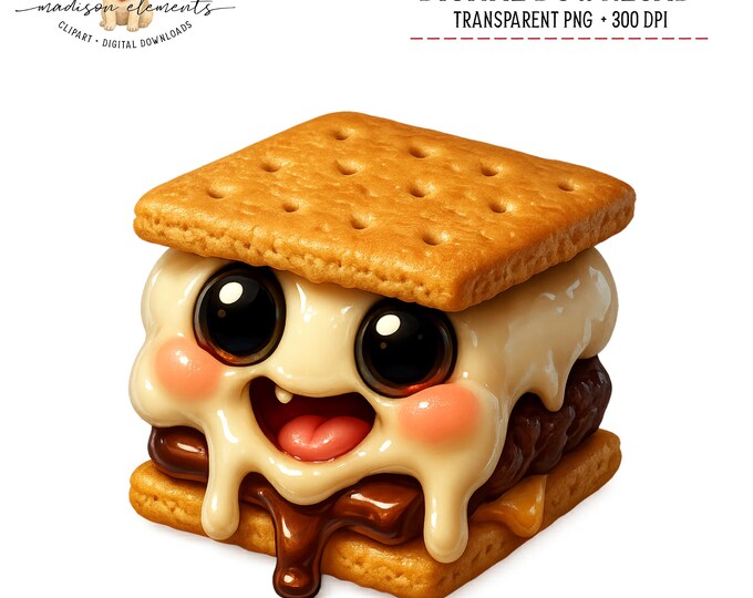 Cute S'mores Clipart Svg Smores Printable Sticker Campfire Smore Svg ...