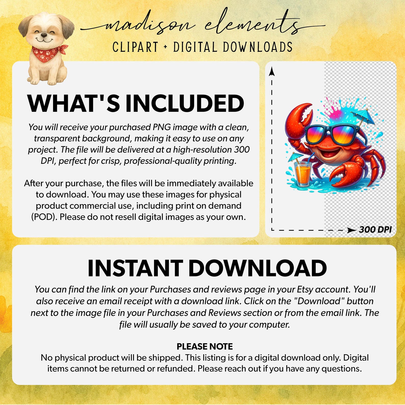 Summer Crab Digital Download PNG, Funny Crab With Sunglasses, Crab ...