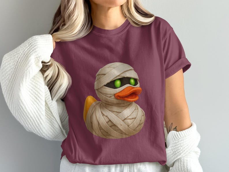 Mummy Duck PNG, Spooky Rubber Duck Digital, Halloween Rubber Duckie PNG ...