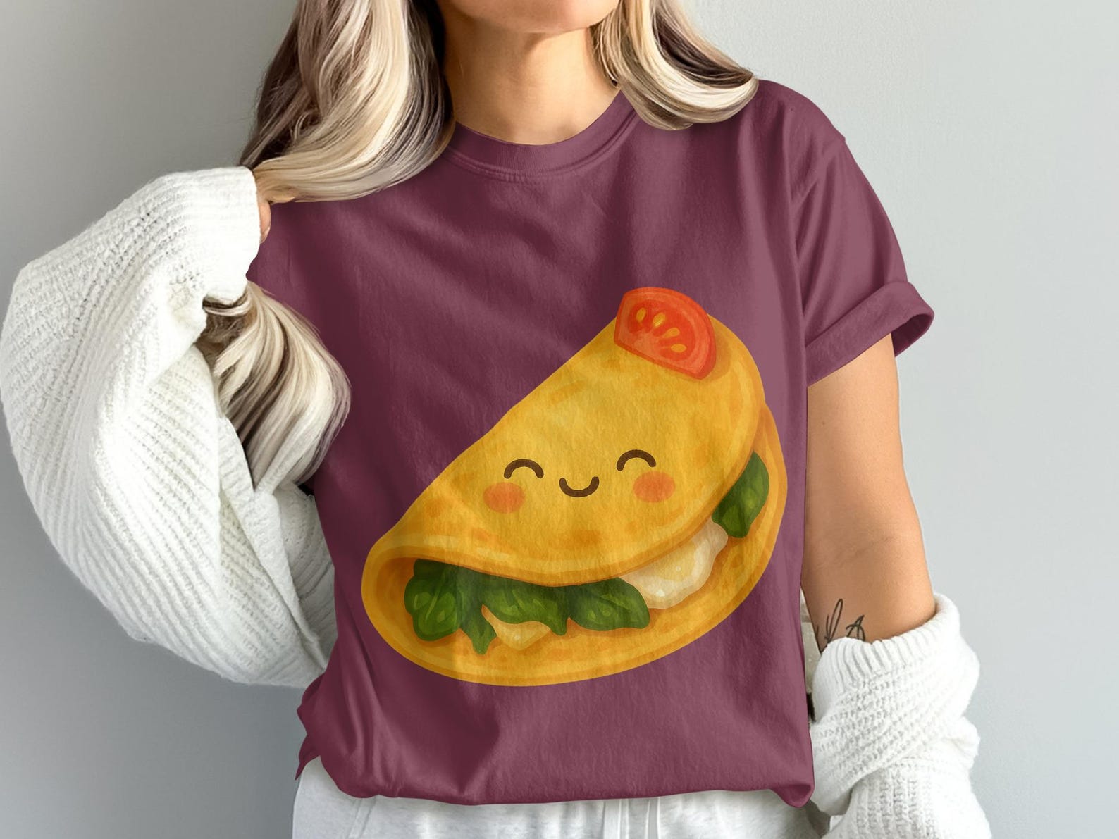 Cute Omelette Digital PNG, Smiling Food Graphic, Cartoon Egg Clipart ...
