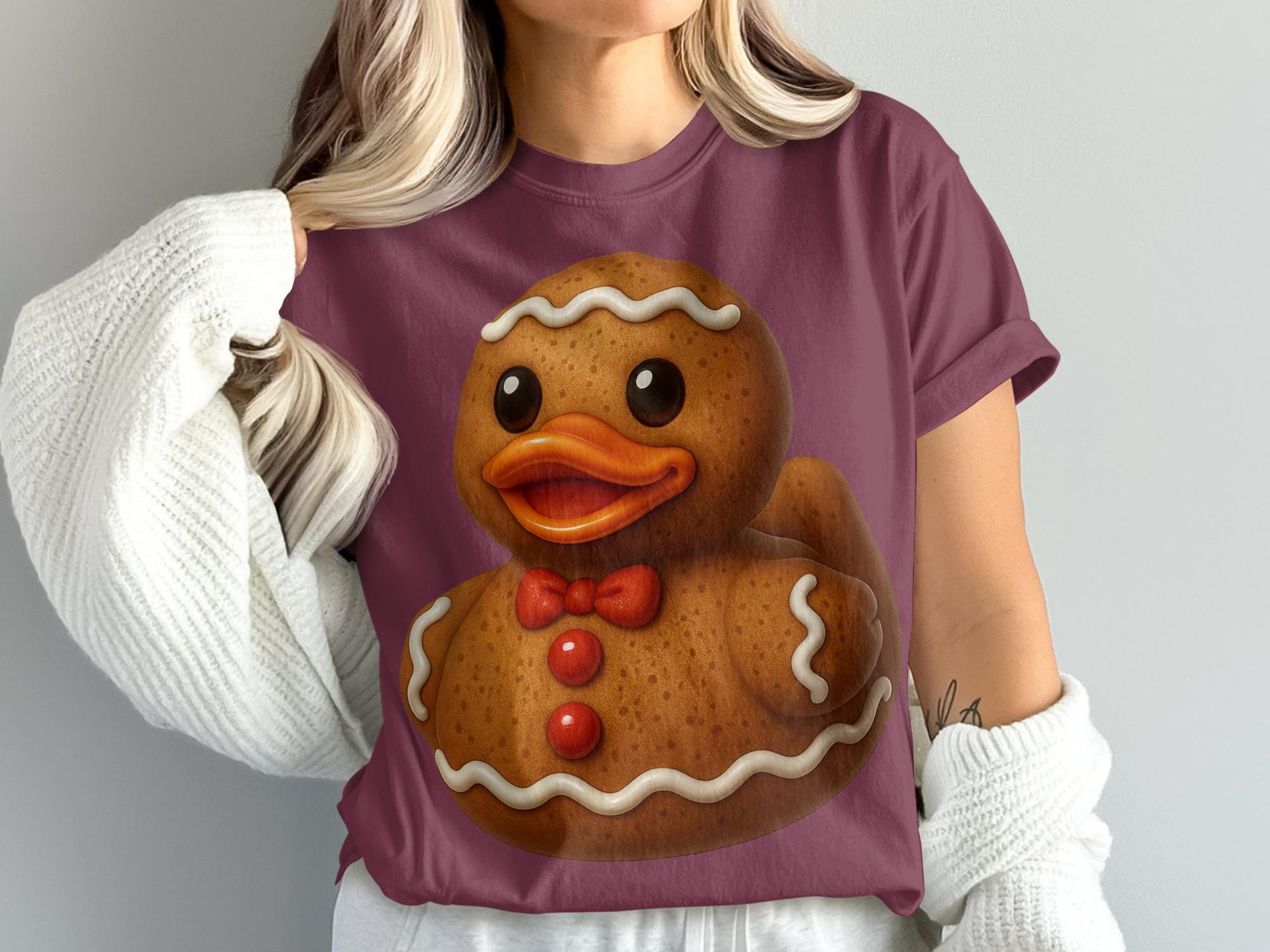 Gingerbread Rubber Duck PNG Digital, Holiday Art, Christmas Decor, Cute ...