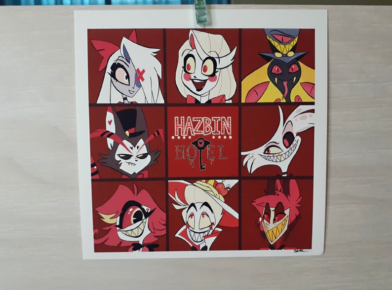 The Hazbin Bunch Hazbin Hotel High Quality Art Print Original Handmade ...