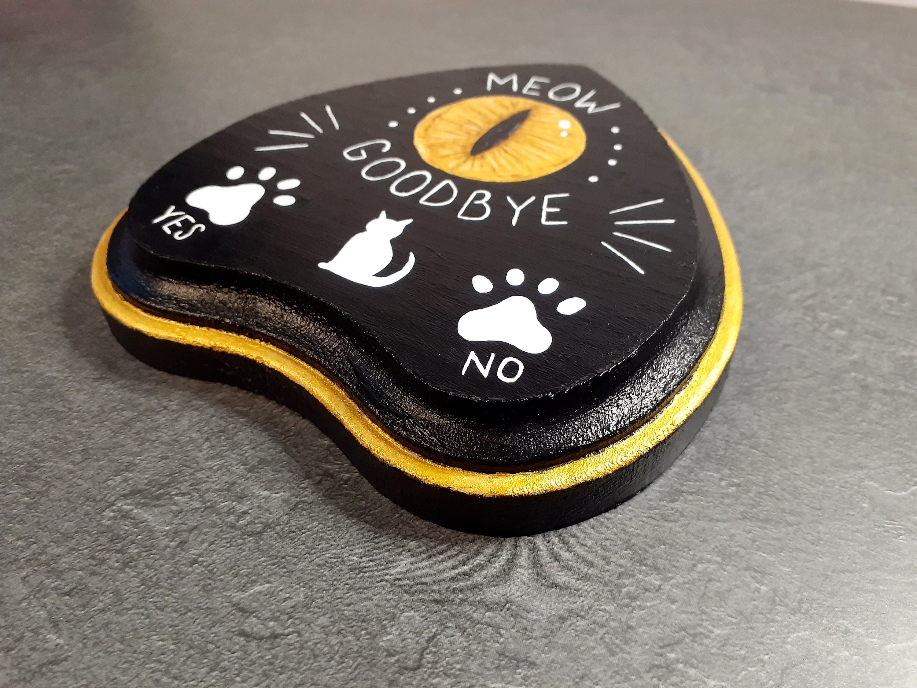 Cat Lover Ouija Planchette Original Painting on Wooden Plaque - Etsy