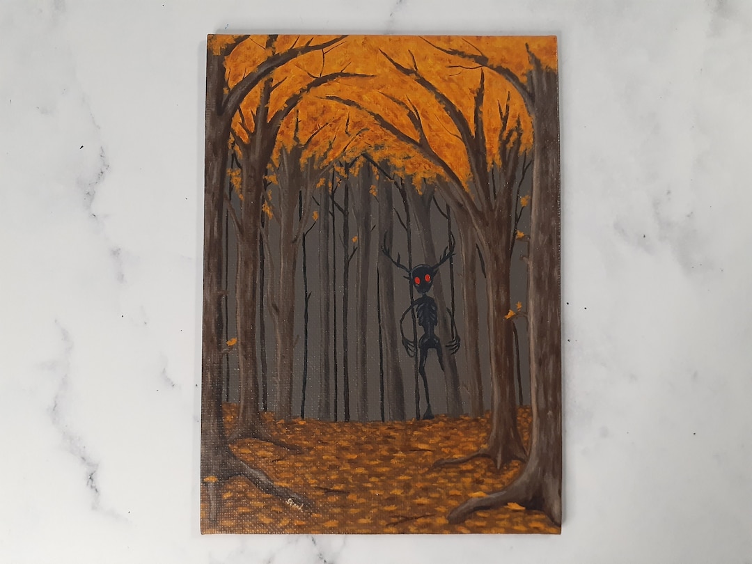 Forest Fiend Acrylic Painting, Original Handmade Art, Creepy Cute ...