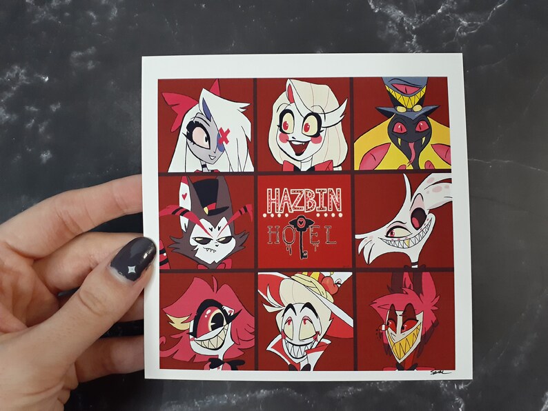 The Hazbin Bunch Hazbin Hotel High Quality Art Print Original Handmade ...