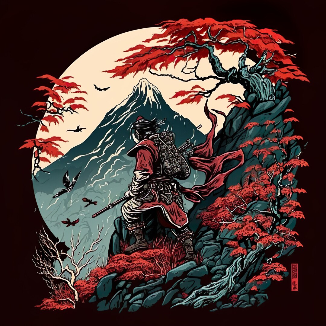 Japanese Samurai Wanderer Digital File - Etsy