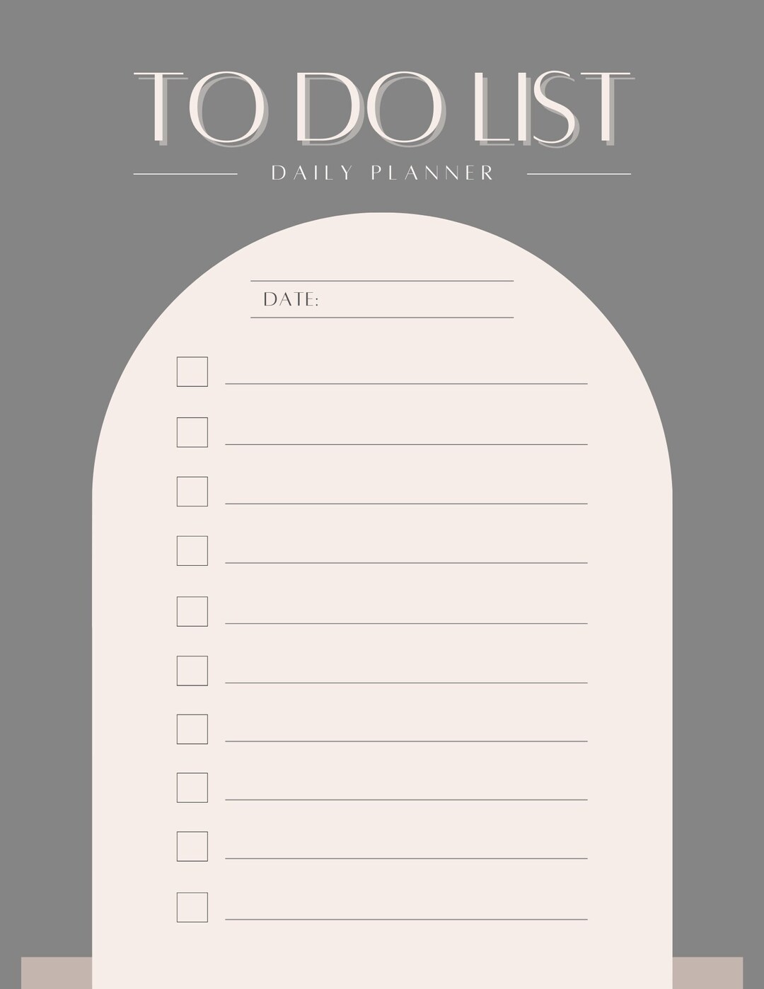 To Do List - Simple Minimalistic Planner, at A Glance, Office Planner ...