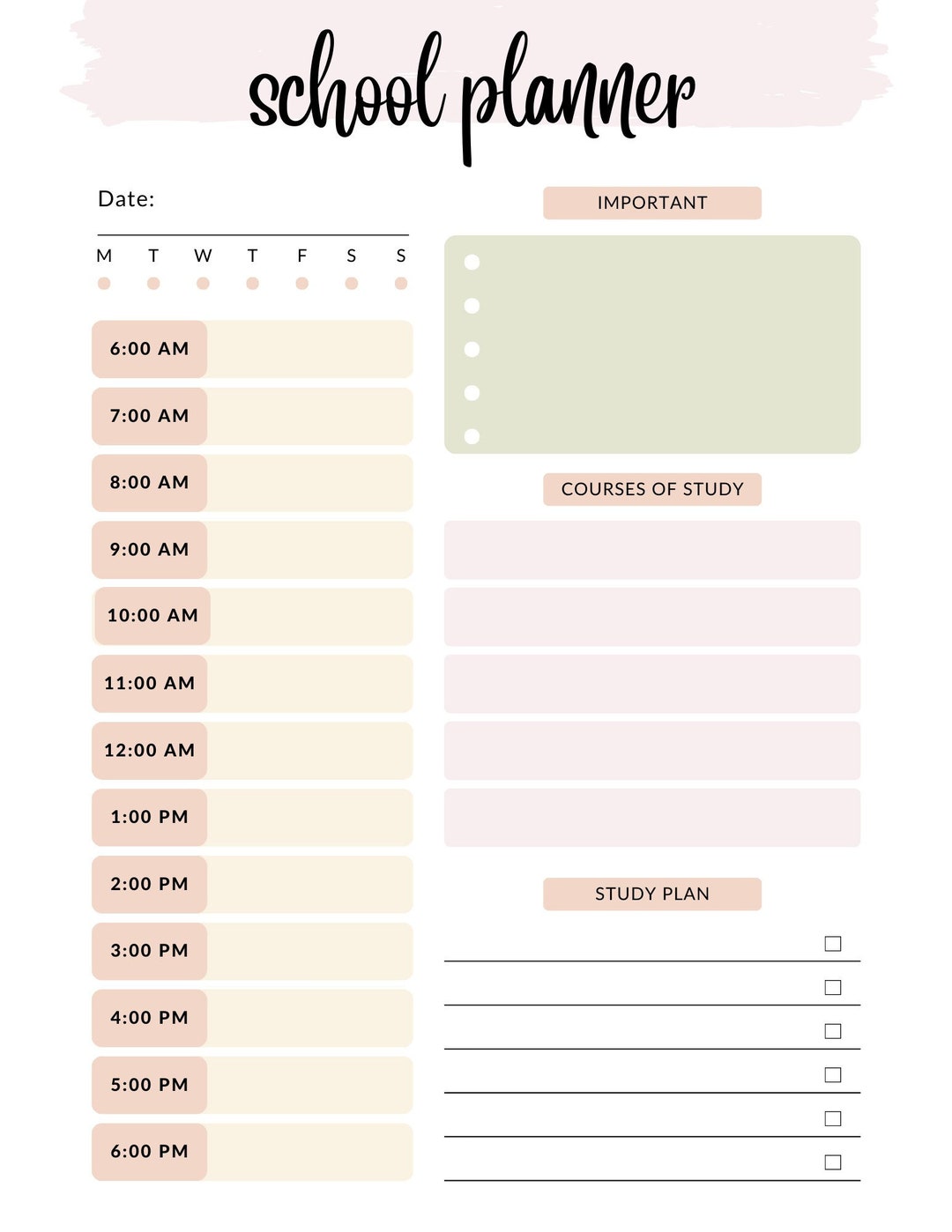 School Planner, Day Planner, Organizer, Desk Planner, Office Planner ...