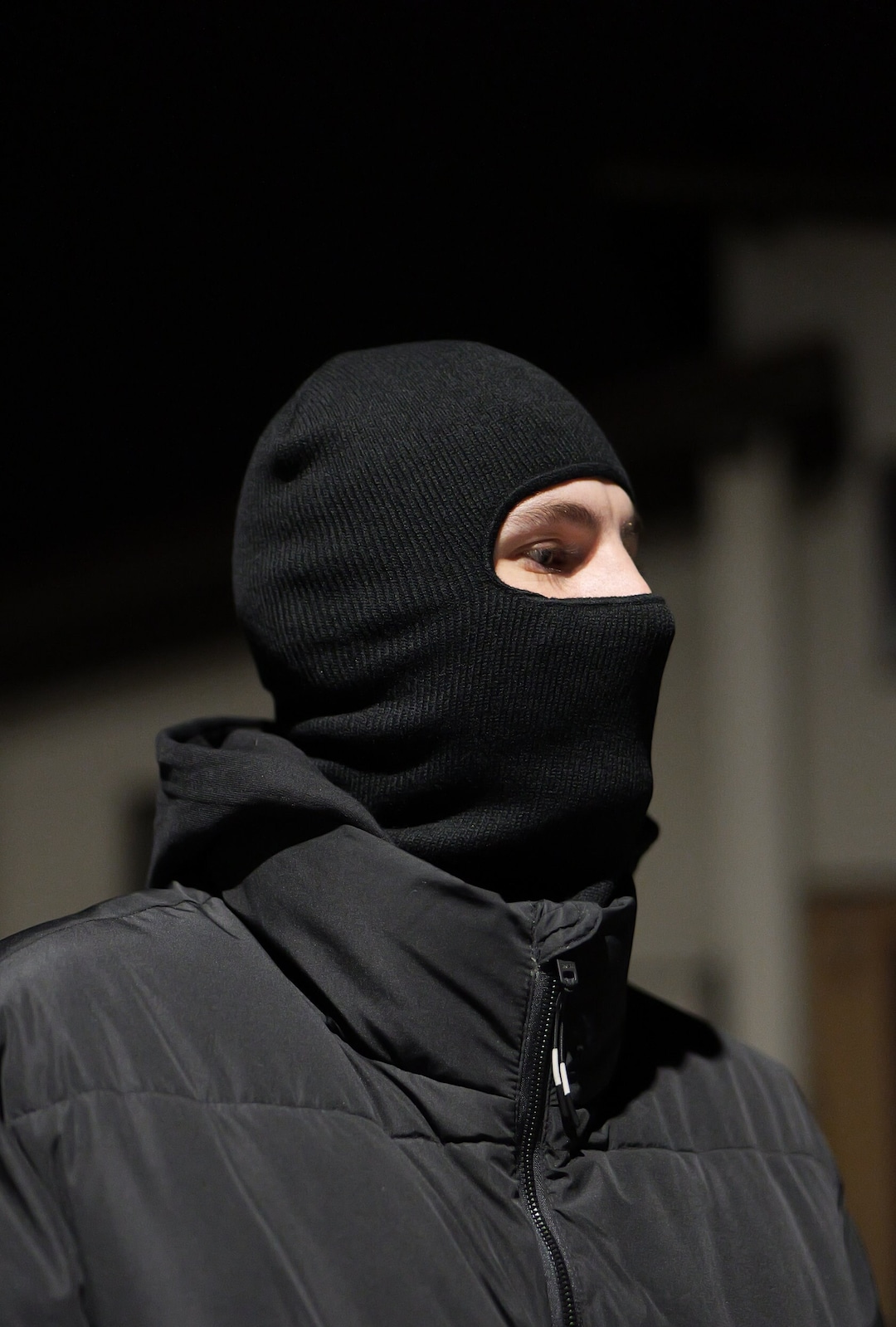 One Hole Black Ski Mask - Etsy