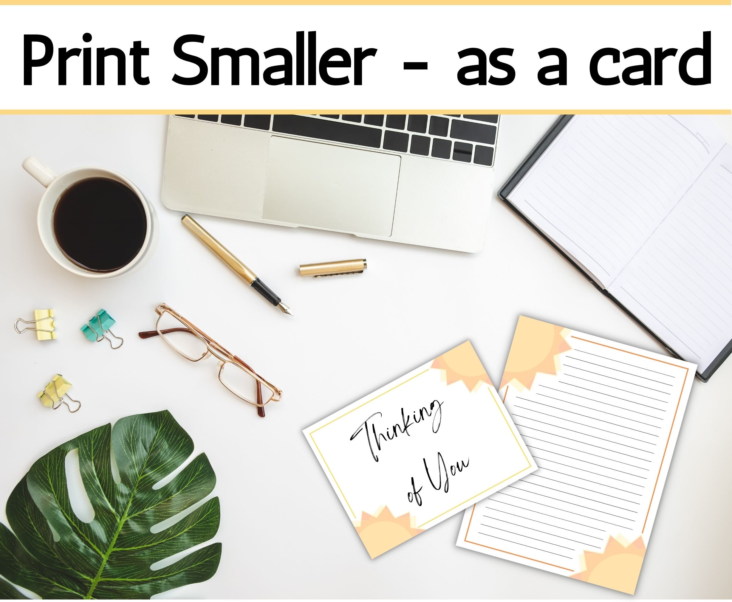 Sunshine Printable Stationery / Summer Sun Blank Greeting Cards ...