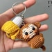 Crochet Mini Rose Bouquet Keychain, Hanging Bouquet Rose Crochet, Mini ...