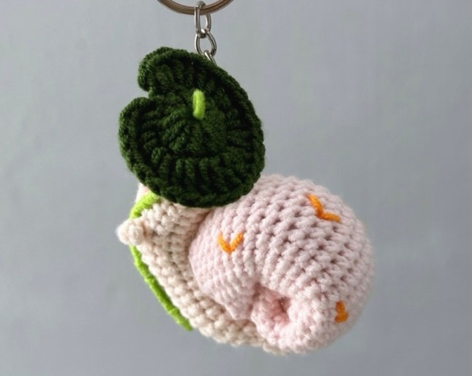 Handmade Baby Snail Crochet Keychain, Mini Snail Crochet Plush Plushie ...