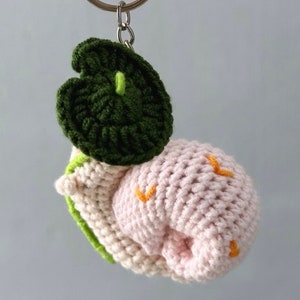 Handmade Baby Snail Crochet Keychain, Mini Snail Crochet Plush Plushie ...