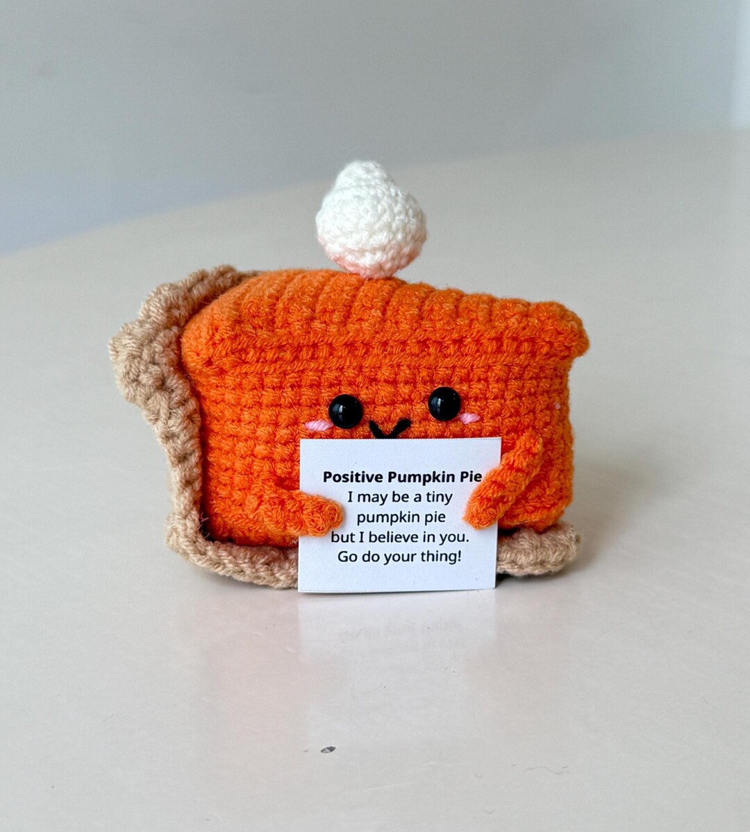 Crochet Pumpkin Pie Plush, Pumpkin Pie Slice Positive, Home Table ...