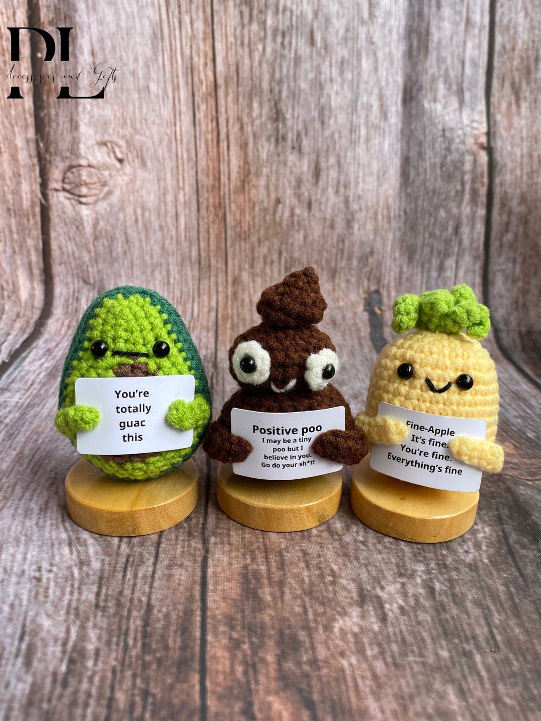 Cute Crochet Positive Avocado Positive Pineapple Positive Poo ...