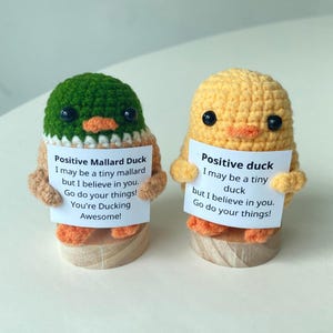 Crochet Animals Emotional Support Gifts, Crochet Duck/mallard Duck ...