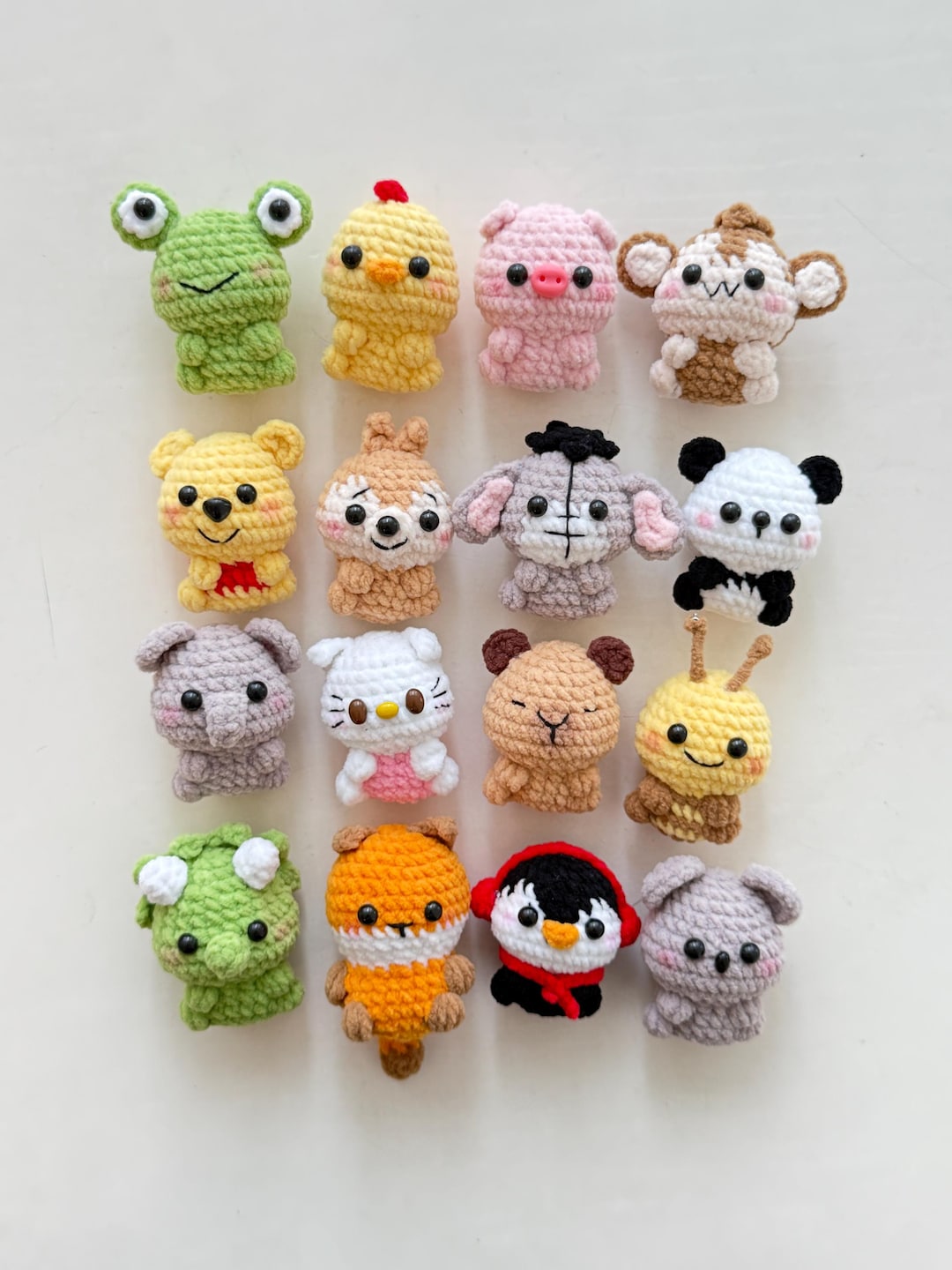 Cute Animal Crochet Keychains, Animal Amigurumi Toy, Animal Plushie ...