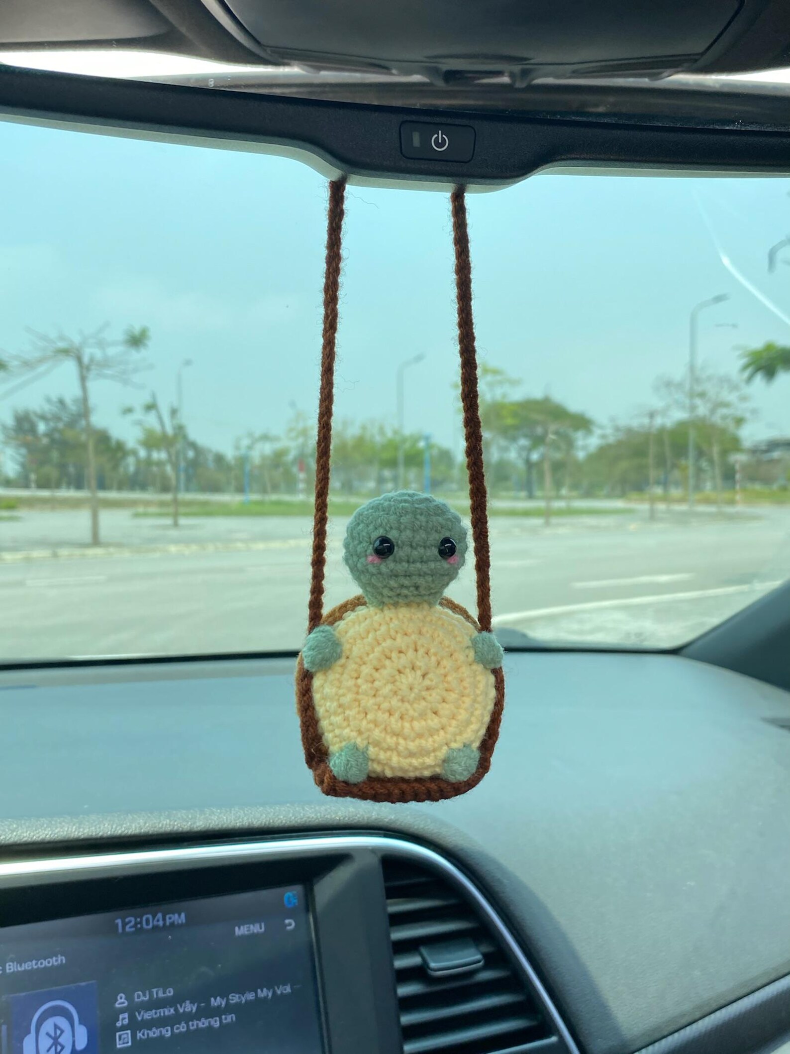 Cute Swinging Turtle Car Mirror Hanging Accessories, Crochet Turtle ...