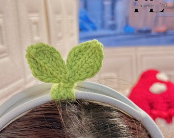 Crochet Sprout Leaf Headphones Accessory / Bookmark Plant - Etsy