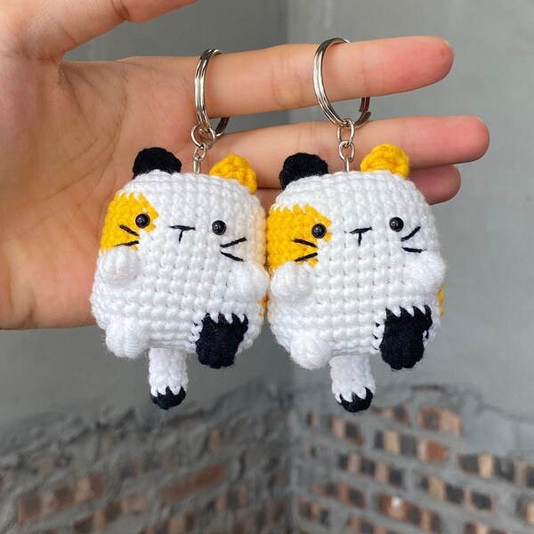Calico Cat Keychain - Etsy