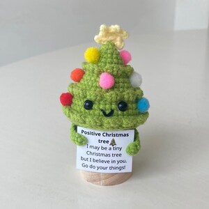2PCS Crochet Emotional Support Santa/christmas Tree, Positive Santa ...
