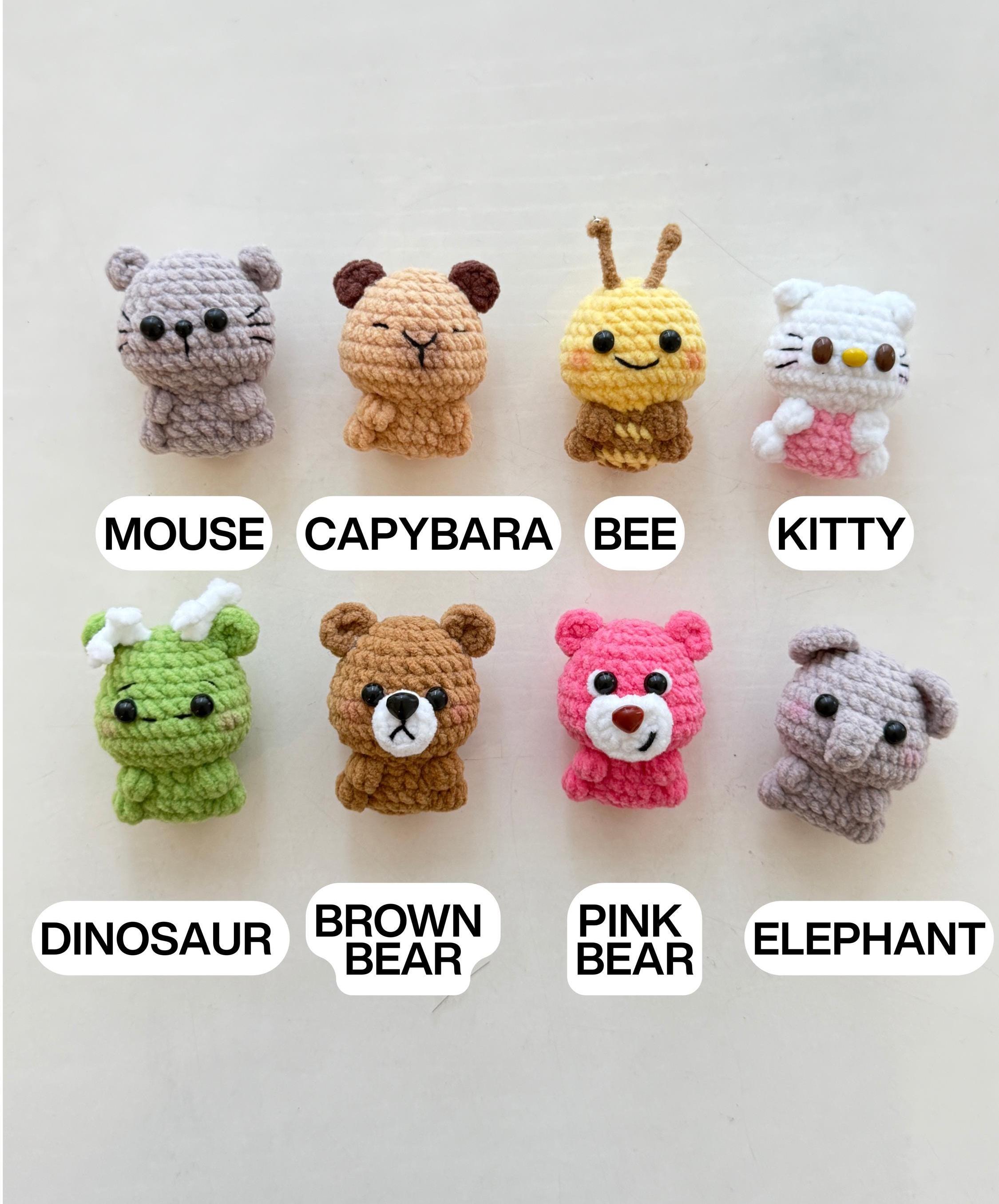 Cute Animal Crochet Keychains, Animal Amigurumi Toy, Animal Plushie ...