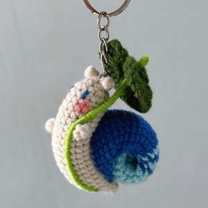 Handmade Baby Snail Crochet Keychain, Mini Snail Crochet Plush Plushie ...
