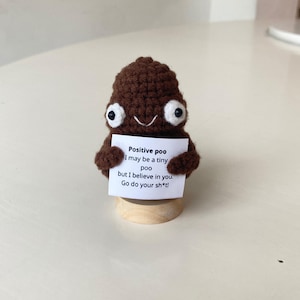 2PCS Crochet Emotional Support Poo/toilet Paper, Positive Poo, Positive ...