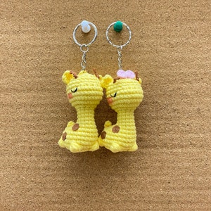 Handmade Baby Giraffe Crochet Keychain, Amigurumi Giraffe, Crochet Cute ...