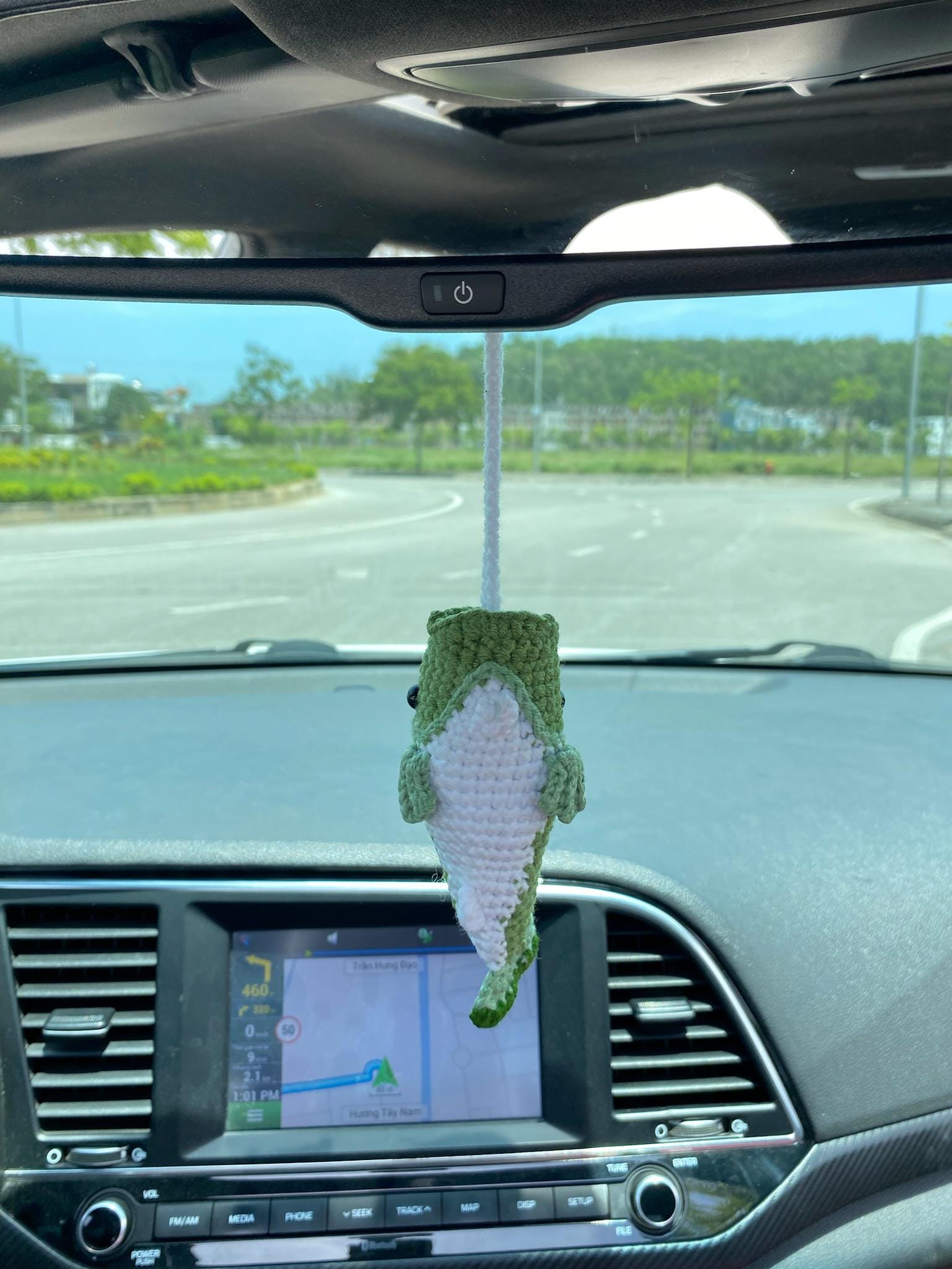 Crochet Bass Fishing Car Mirror Hanging Accessories, Mini Largemouth ...