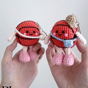Personalized Crochet Basketball Keychain, Sport Ball Amigurumi ...