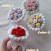 Crochet Mini Rose Bouquet Keychain, Hanging Bouquet Rose Crochet, Mini ...