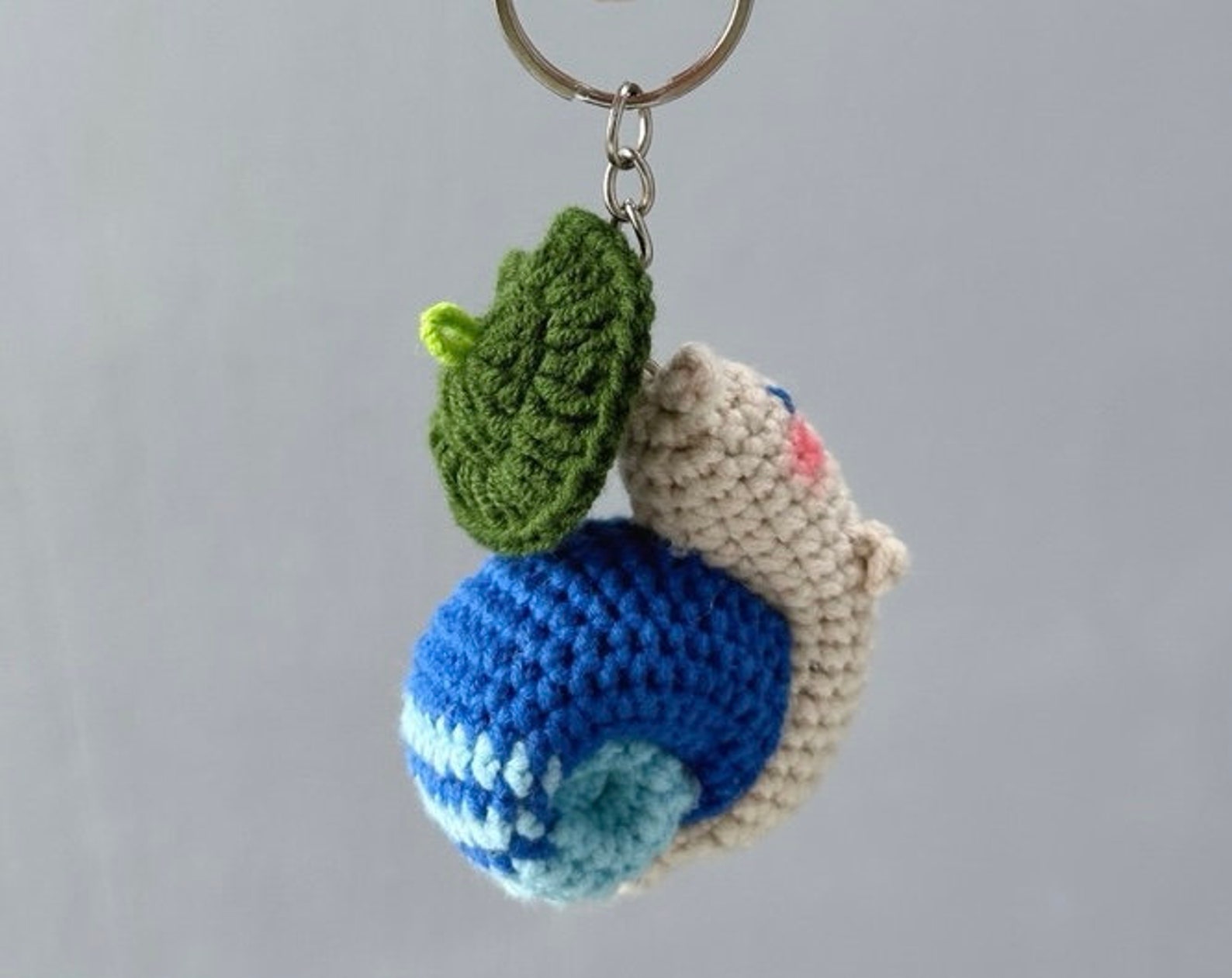 Handmade Baby Snail Crochet Keychain, Mini Snail Crochet Plush Plushie ...