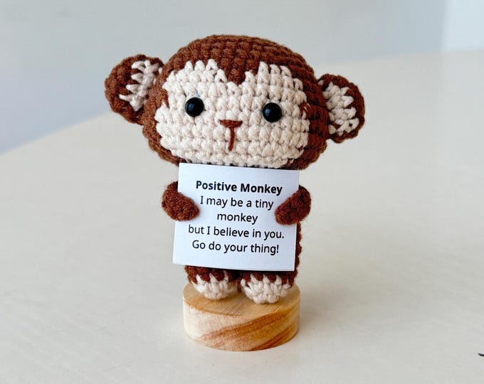 Monkey Fluffy Knitted Monkey Girlfriend Gift Cute Affe Geschenk Light ...