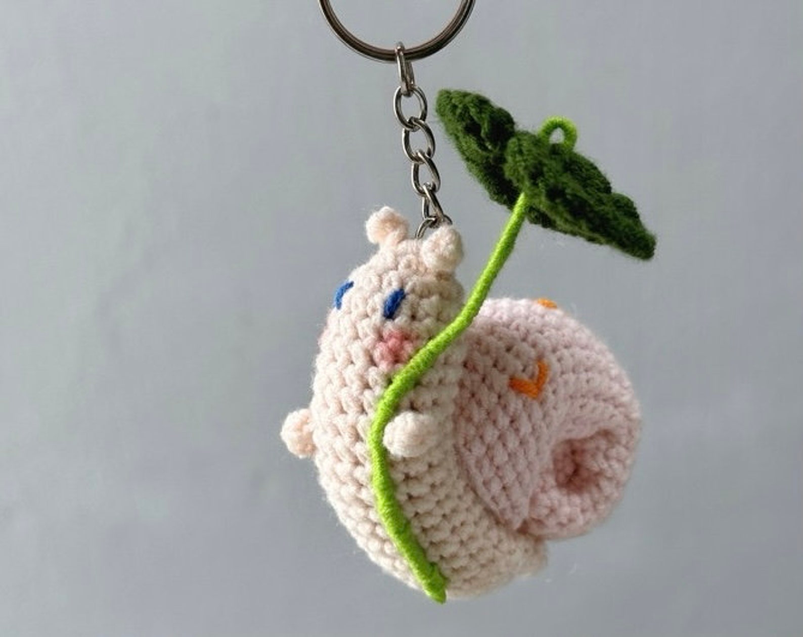 Handmade Baby Snail Crochet Keychain, Mini Snail Crochet Plush Plushie ...
