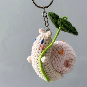 Handmade Baby Snail Crochet Keychain, Mini Snail Crochet Plush Plushie ...