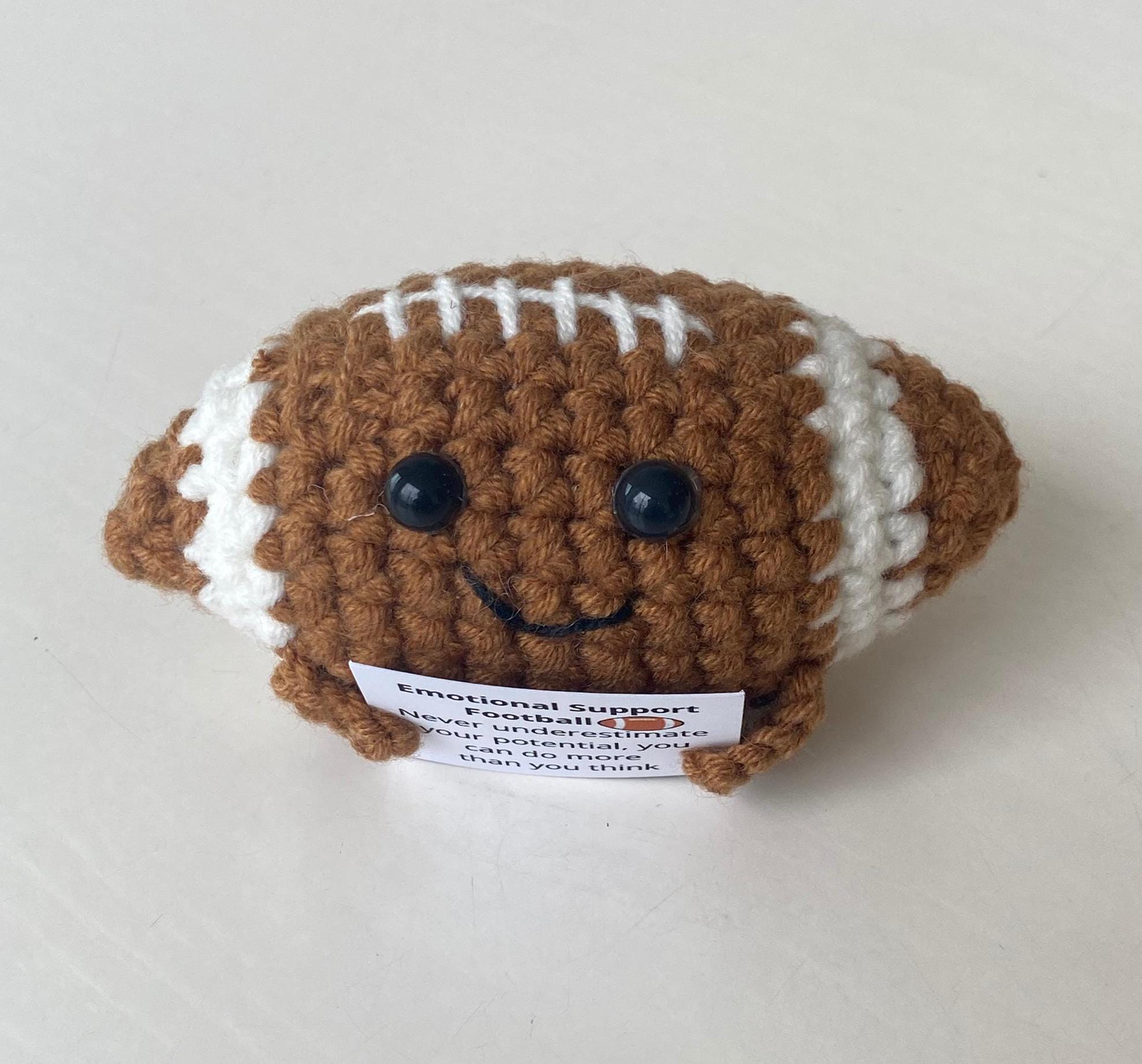 Funny Positive Football, Knitted Football Toy With Positive Card, Cute ...